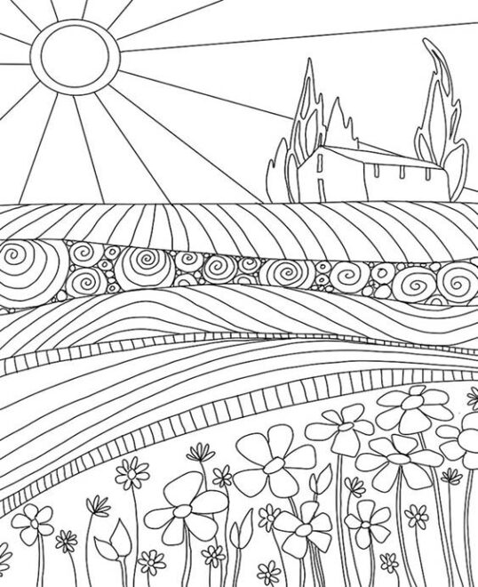 Free & Easy To Print Landscape Coloring Pages - Tulamama
