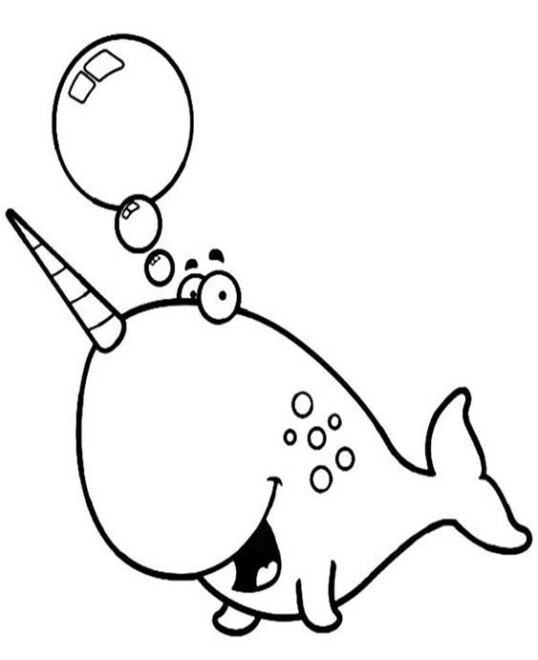 Free & Easy To Print Narwhal Coloring Pages - Tulamama