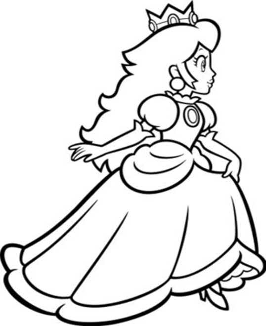 Free & Easy To Print Princess Peach Coloring Pages - Tulamama