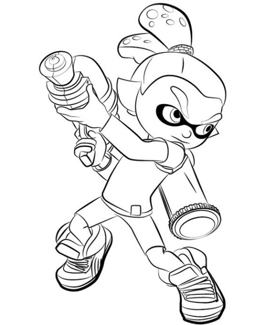 Free & Easy To Print Splatoon Coloring Pages - Tulamama