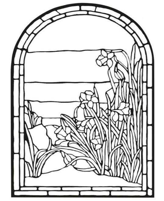 Free & Easy To Print Stained Glass Coloring Pages - Tulamama