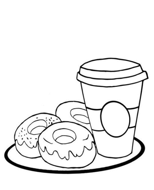 Free & Easy To Print Donut Coloring Pages - Tulamama
