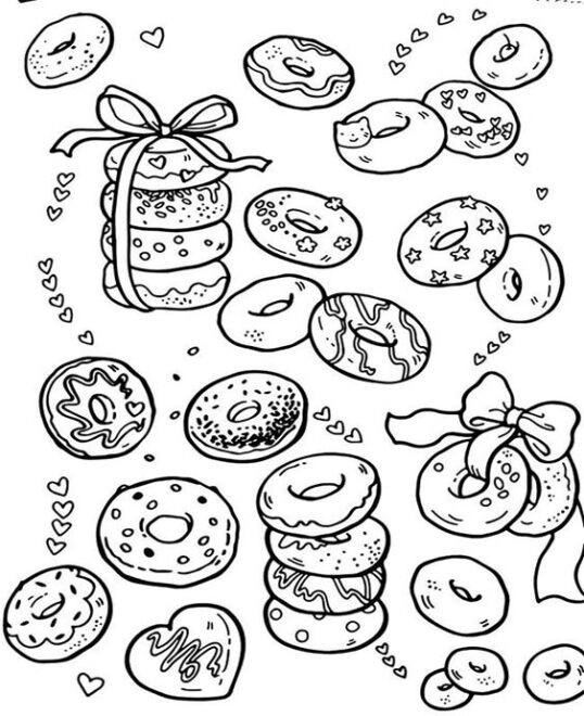 Free & Easy To Print Donut Coloring Pages - Tulamama