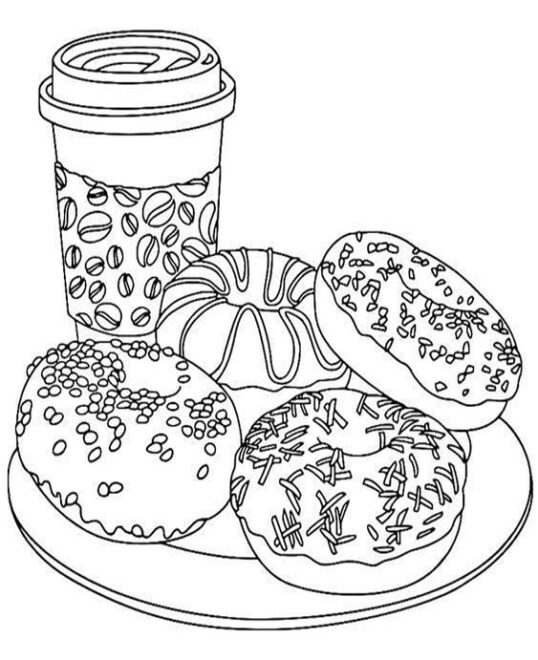 Free & Easy To Print Donut Coloring Pages - Tulamama