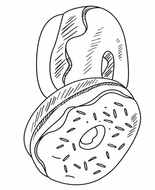 Free & Easy To Print Donut Coloring Pages - Tulamama