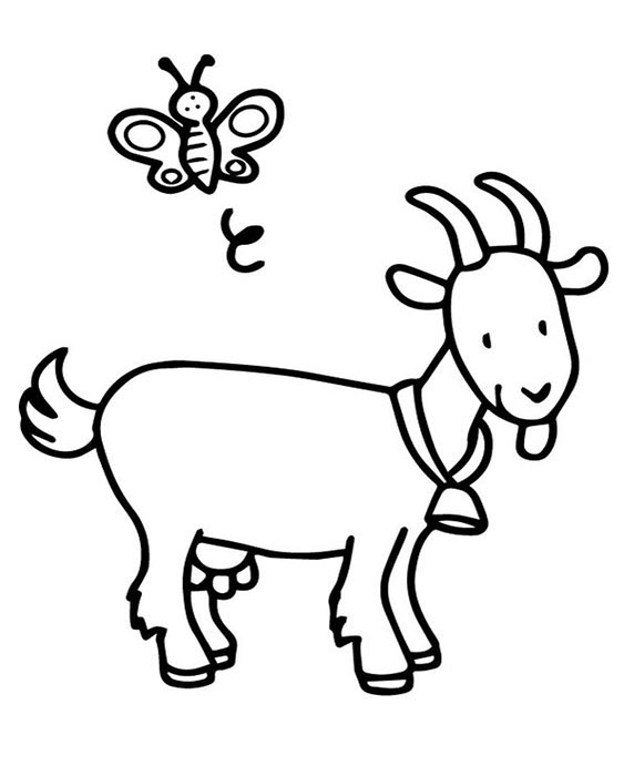 Free & Easy To Print Goat Coloring Pages - Tulamama