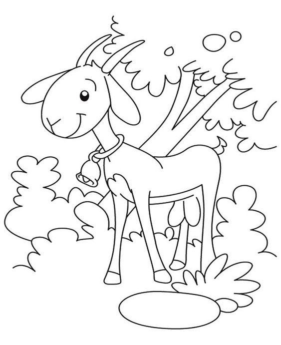 Free & Easy To Print Goat Coloring Pages - Tulamama