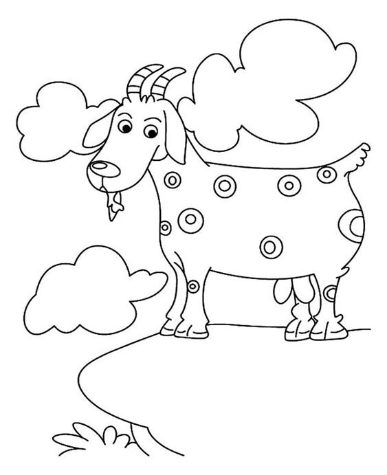 Free & Easy To Print Goat Coloring Pages - Tulamama