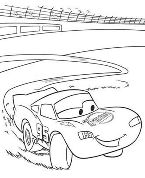 Free & Easy To Print Lighting McQueen Coloring Pages - Tulamama
