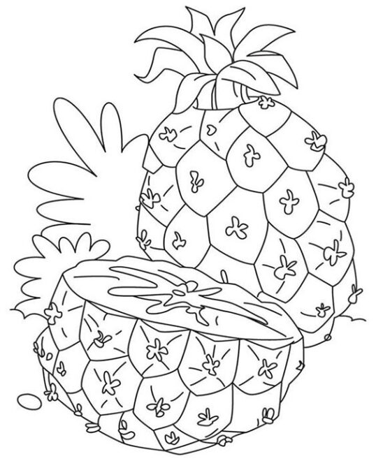 Free & Easy To Print Pineapple Coloring Pages - Tulamama