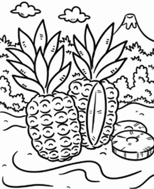 Free & Easy To Print Pineapple Coloring Pages - Tulamama