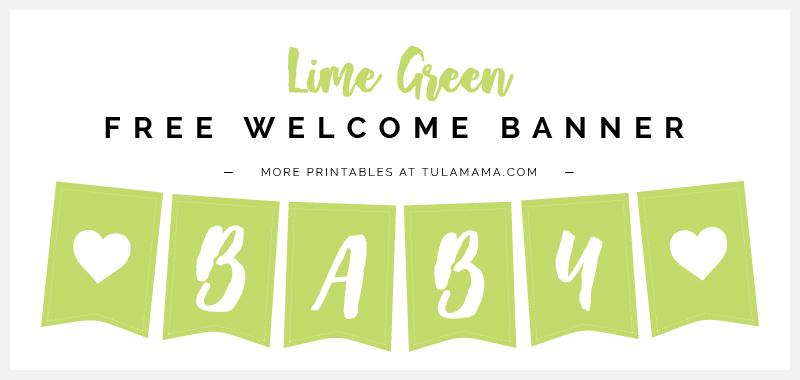 Cute, Easy & Free Printable Welcome Banner - Tulamama