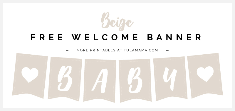 Cute, Easy & Free Printable Welcome Banner - Tulamama